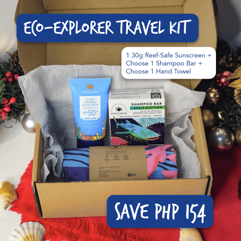 MAGWAI Eco Explorer Travel Kit | Reef Safe Sunscreen 30g + Hand Towel